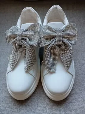 TOSCA BLU | Shoes | Tosca Blu White Leather Sneakers With Silver ...